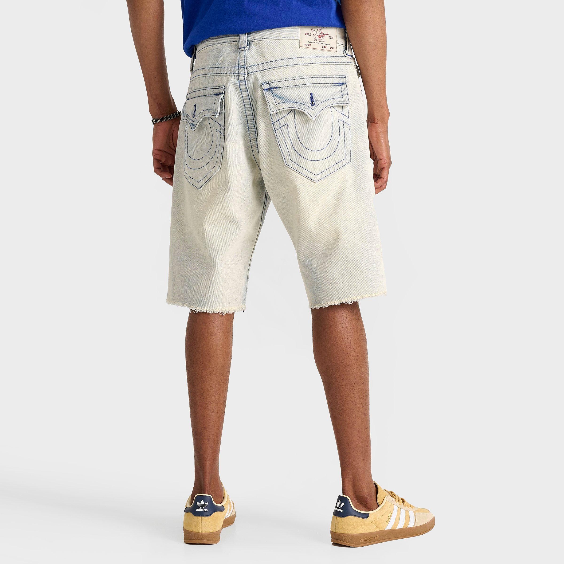 Men's True Religion Ricky Frayed Flap Denim Shorts | Finish Line