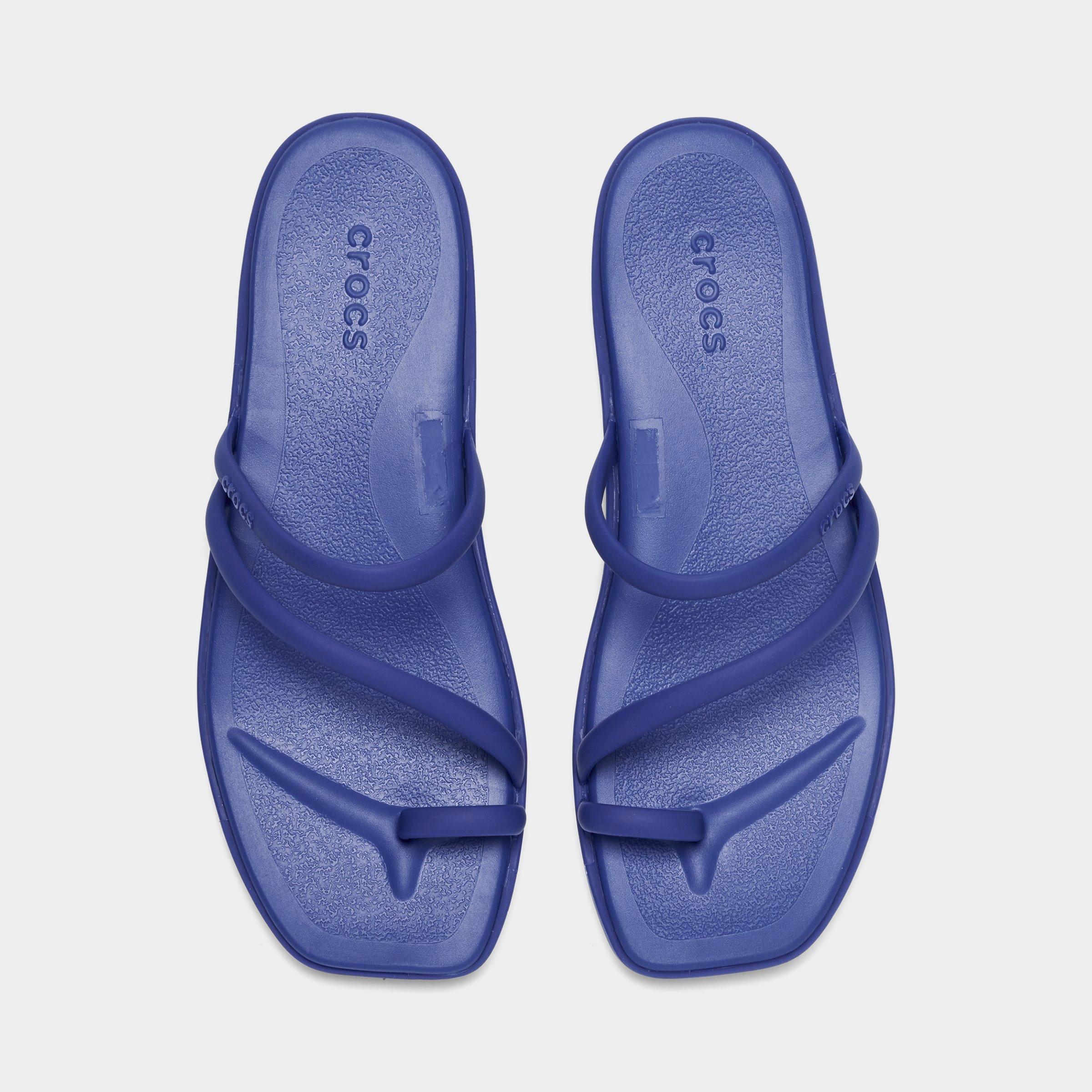 Women's Crocs Miami Metallic Toe Loop Sandals | Finish Line