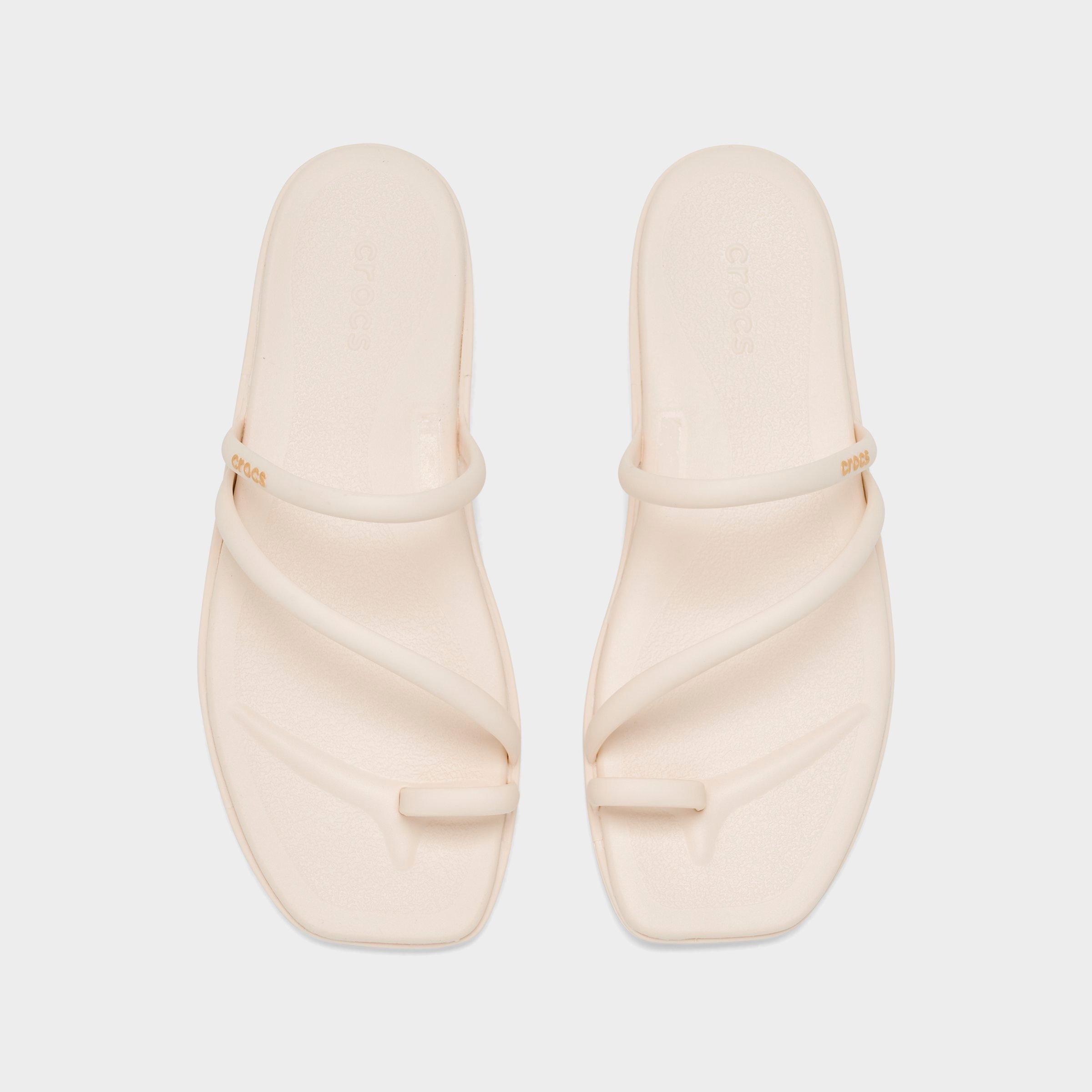 Women's Crocs Miami Metallic Toe Loop Sandals | Finish Line