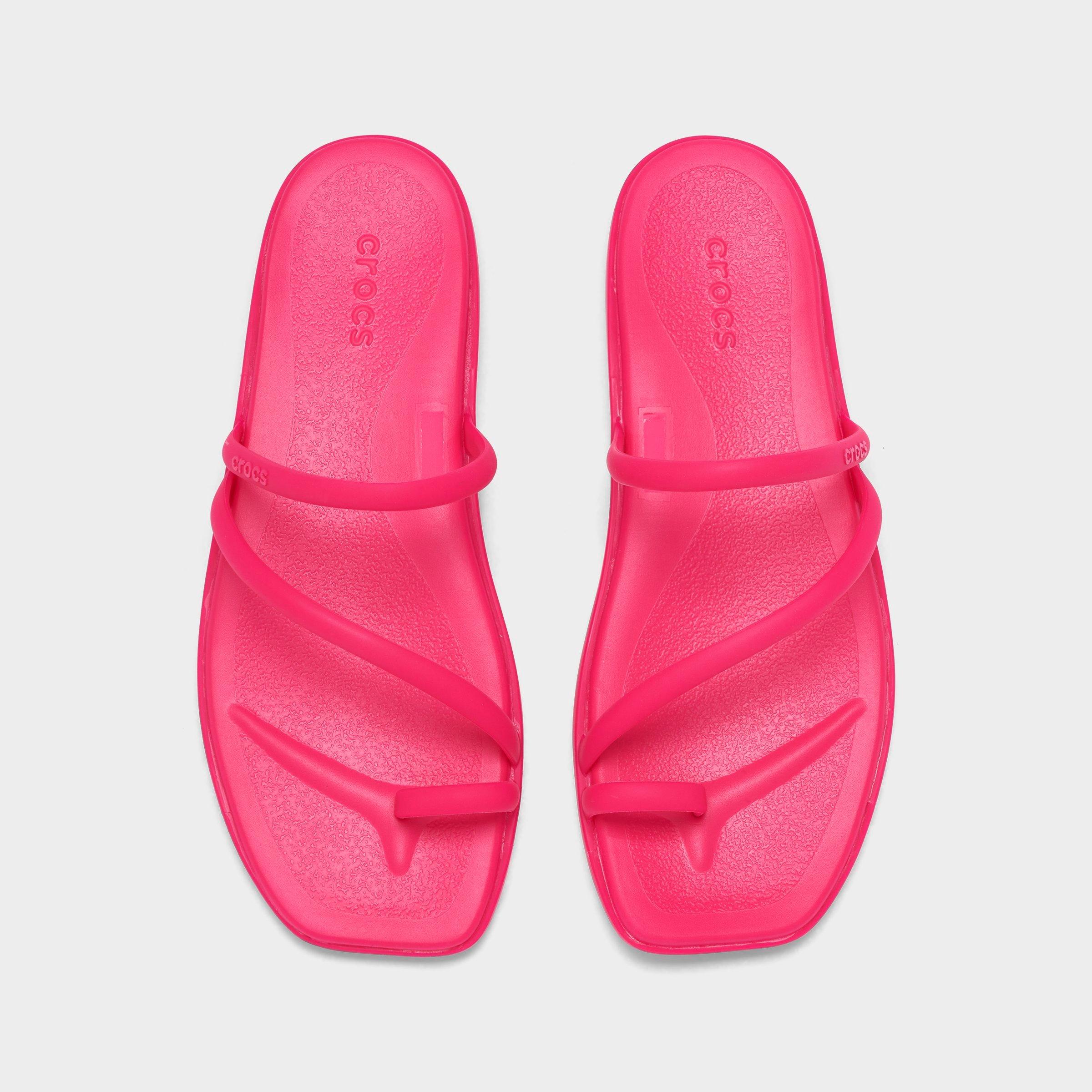 Women's Crocs Miami Metallic Toe Loop Sandals | Finish Line