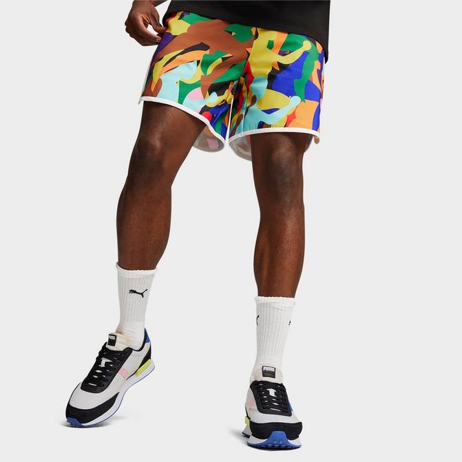 Men's Puma Classics Love Marathon Allover Print Shorts| Finish Line