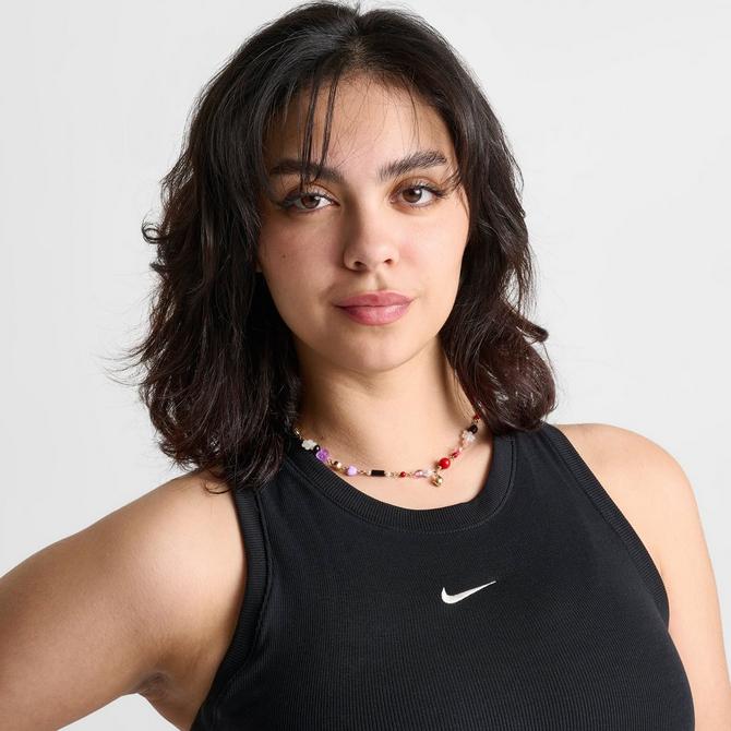 Women's Nike Sportswear Essential Ribbed Cropped Tank| Finish Line