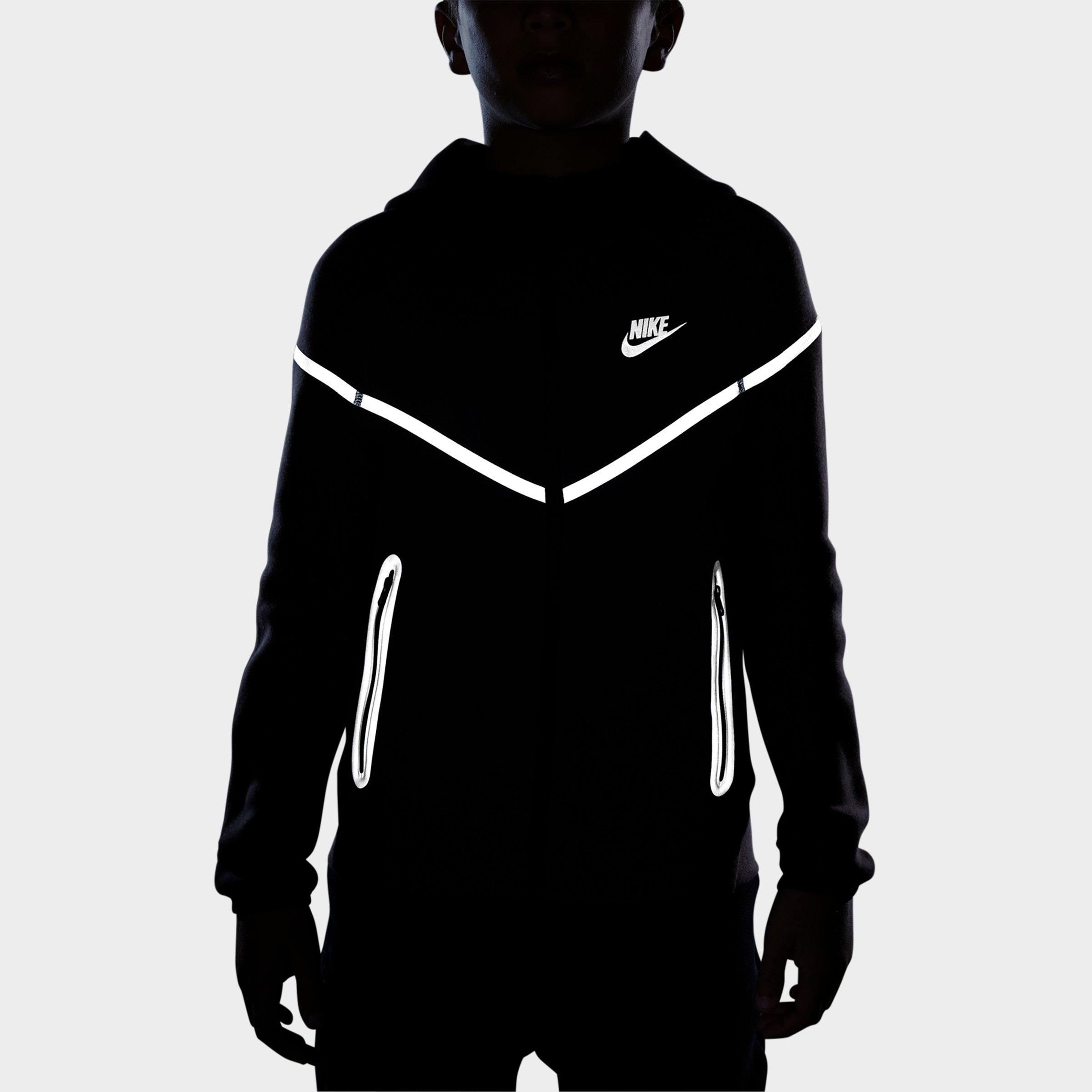 Boys' Big Kids' Nike Sportswear Tech Fleece Reflective Full-Zip Hoodie ...