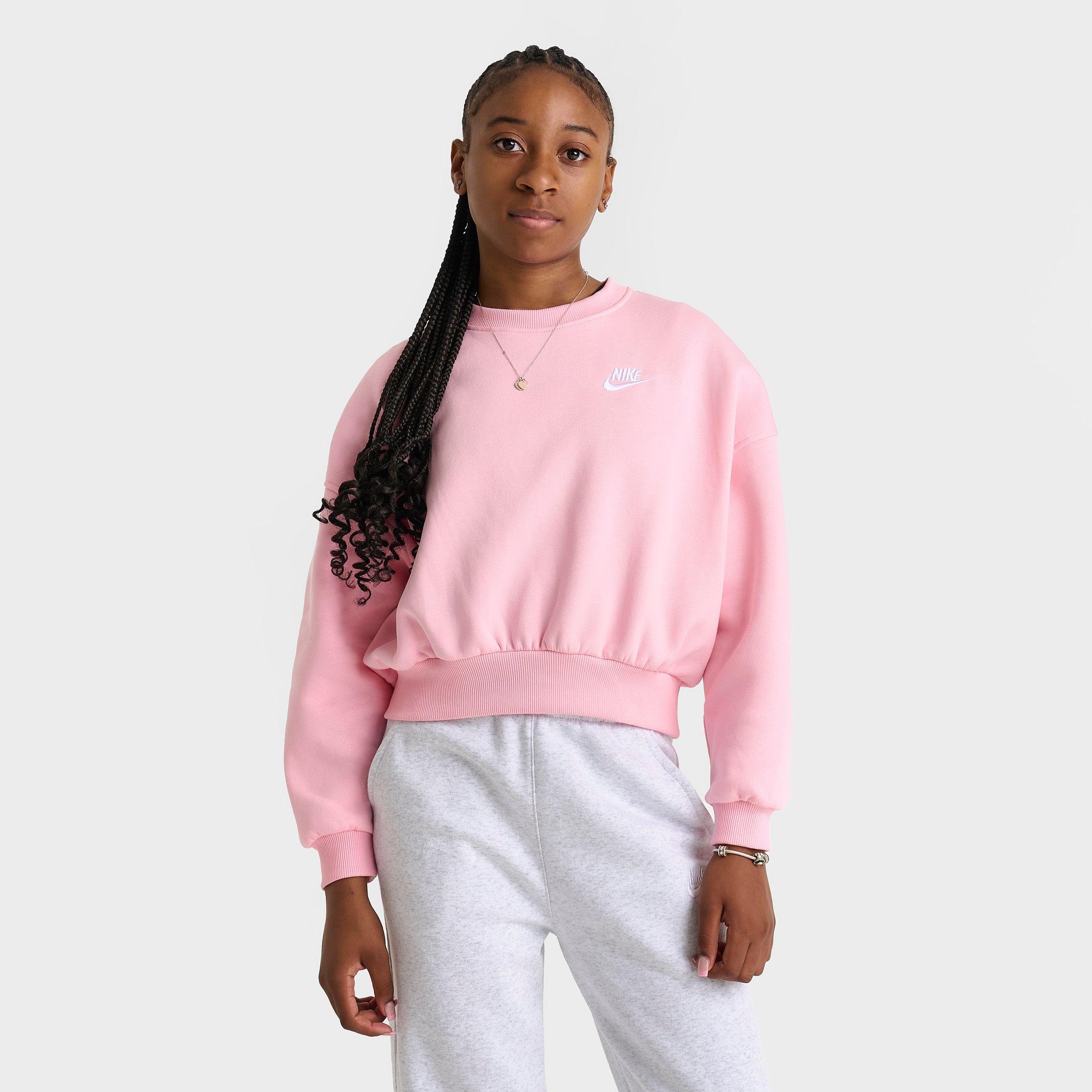 Girls Nike Sportswear Club Fleece Boxy Crewneck Sweatshirt | Finish Line