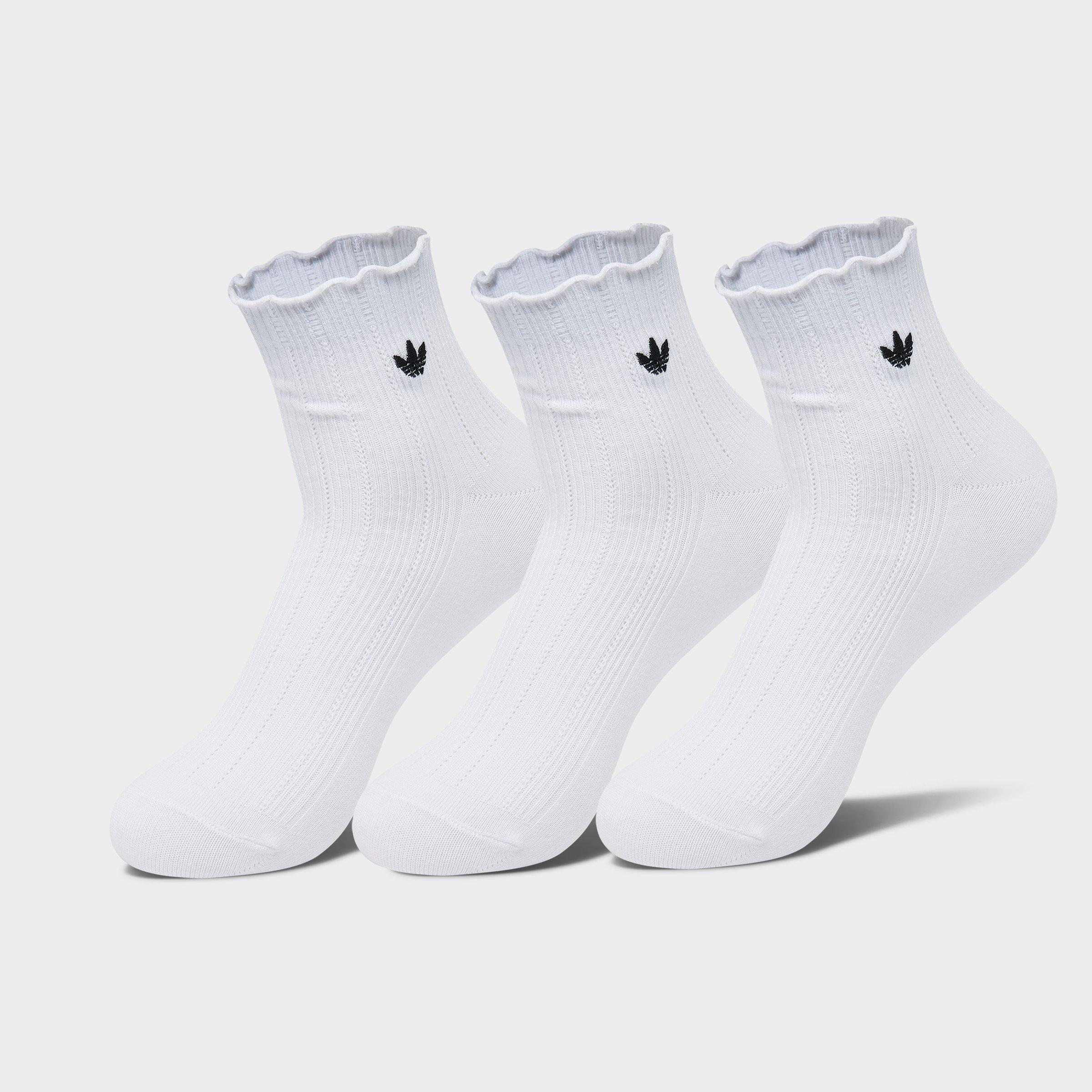 Women's adidas Originals Ruffle Quarter Socks (3-Pack) | Finish Line