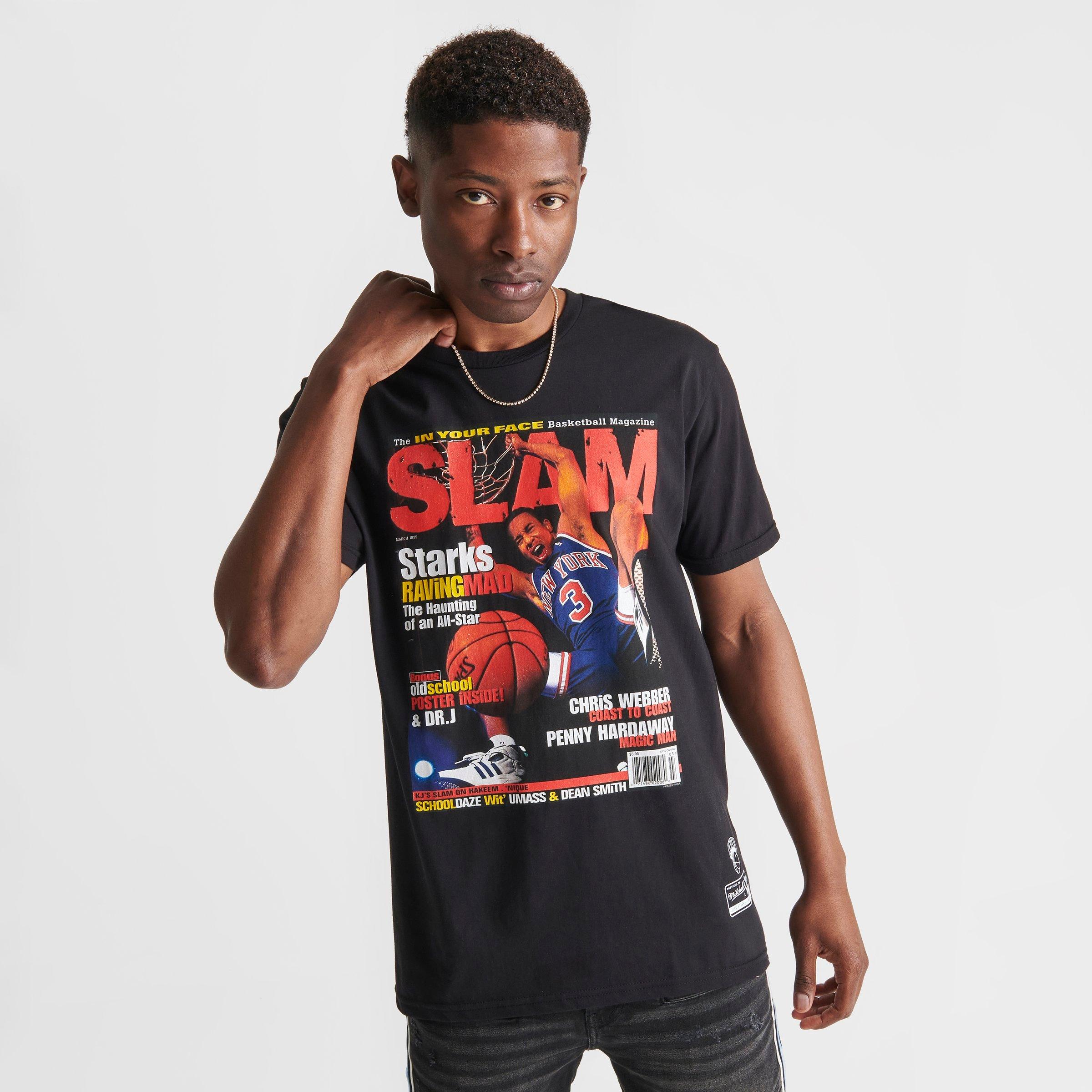 Men's Mitchell & Ness Slam Magazine John Starks Cover Graphic T-Shirt ...