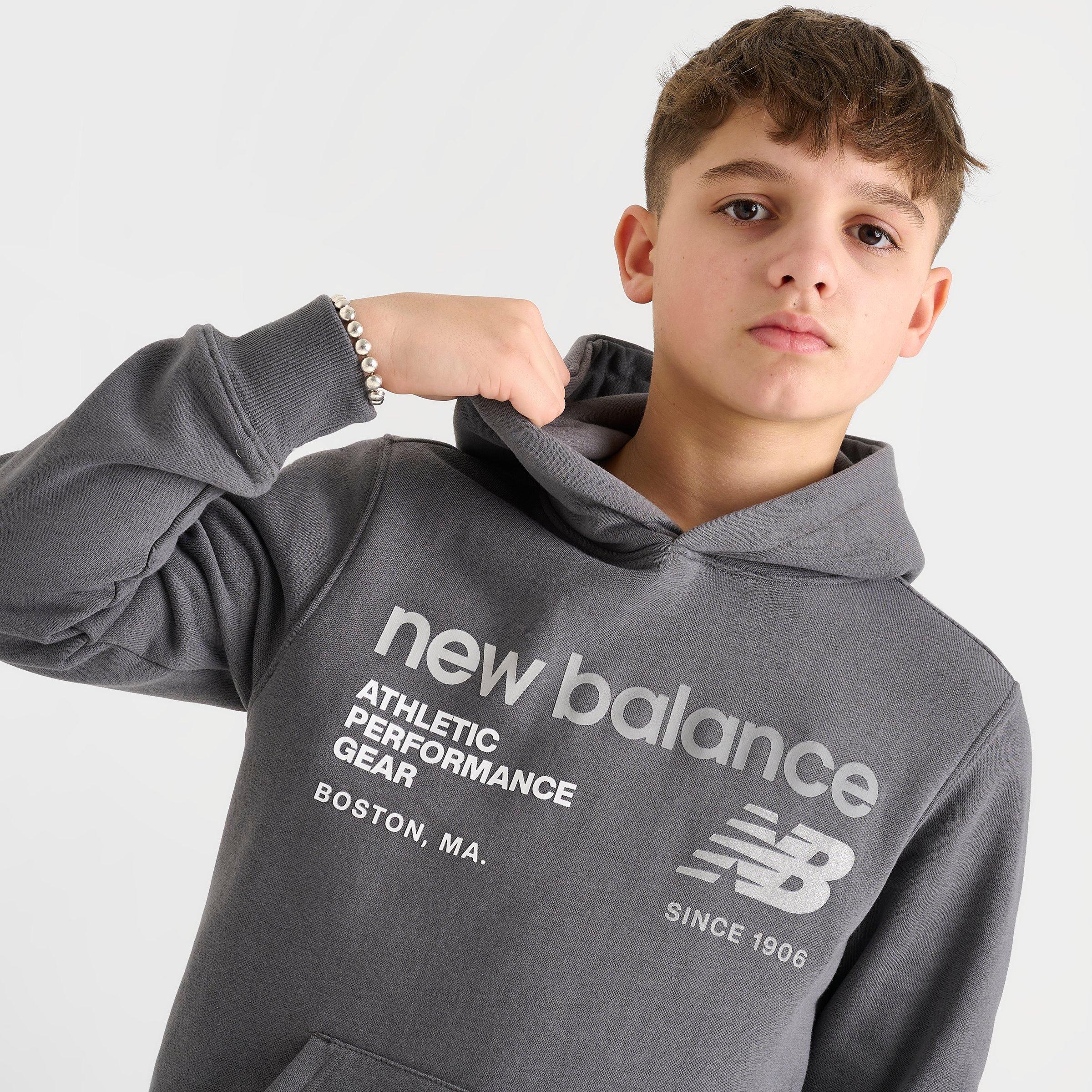 Big Kids' New Balance Linear Logo Pullover Hoodie | Finish Line