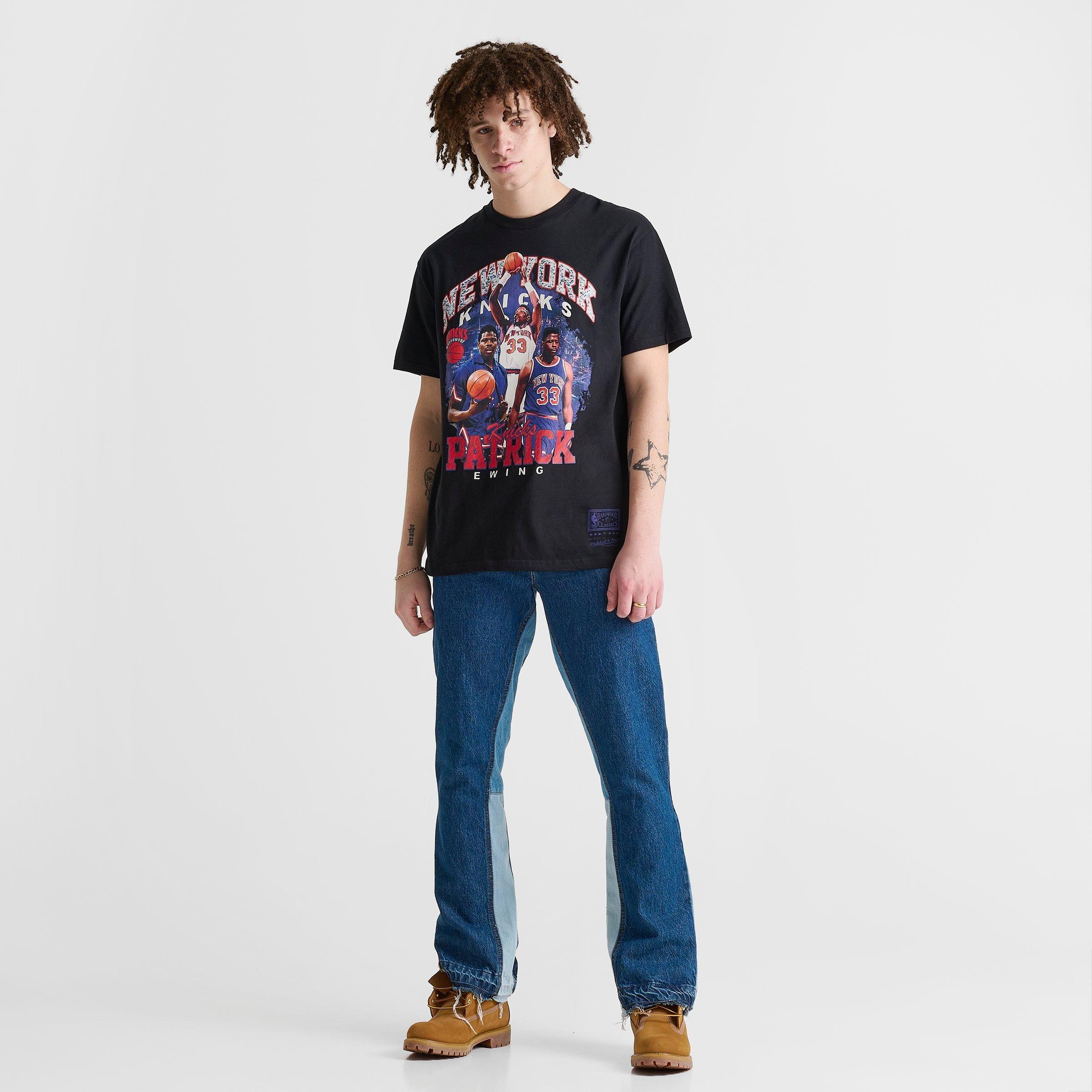Men's Mitchell & Ness Patrick Ewing New York Knicks NBA Bling Graphic T ...