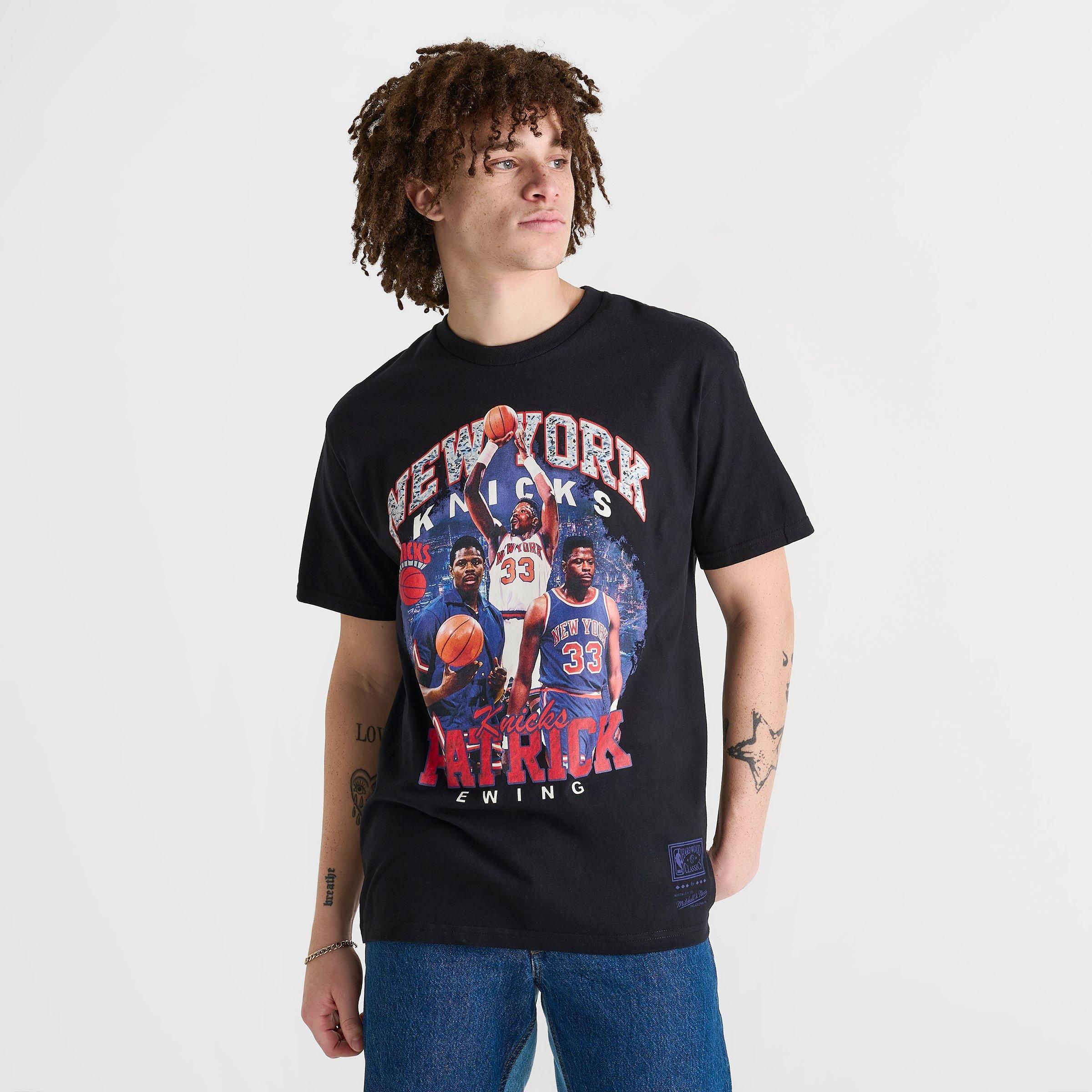 Men's Mitchell & Ness Patrick Ewing New York Knicks NBA Bling Graphic T ...