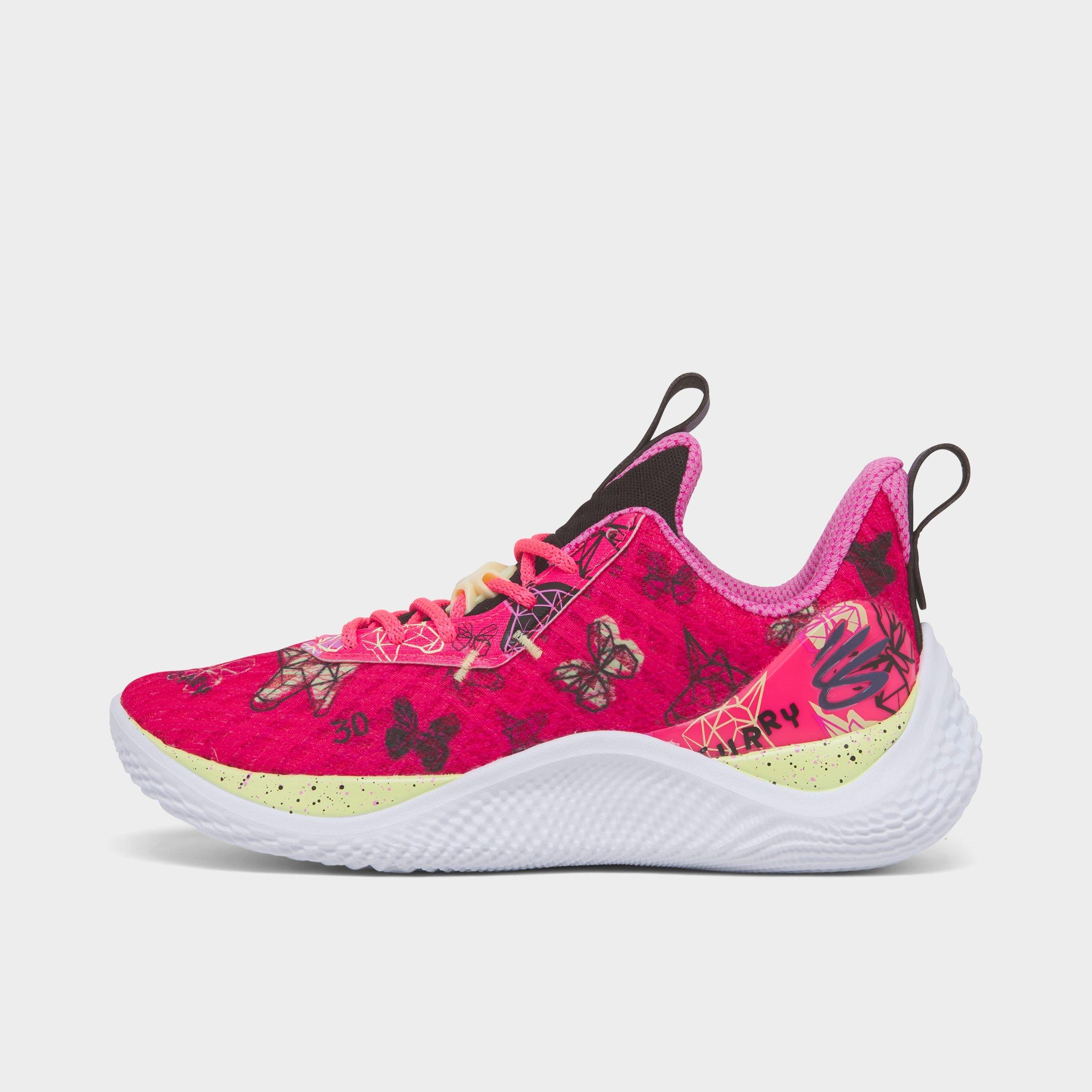 Under Armour Big Kids' Curry Flow 10 Basketball Shoes In Pink/multi ...