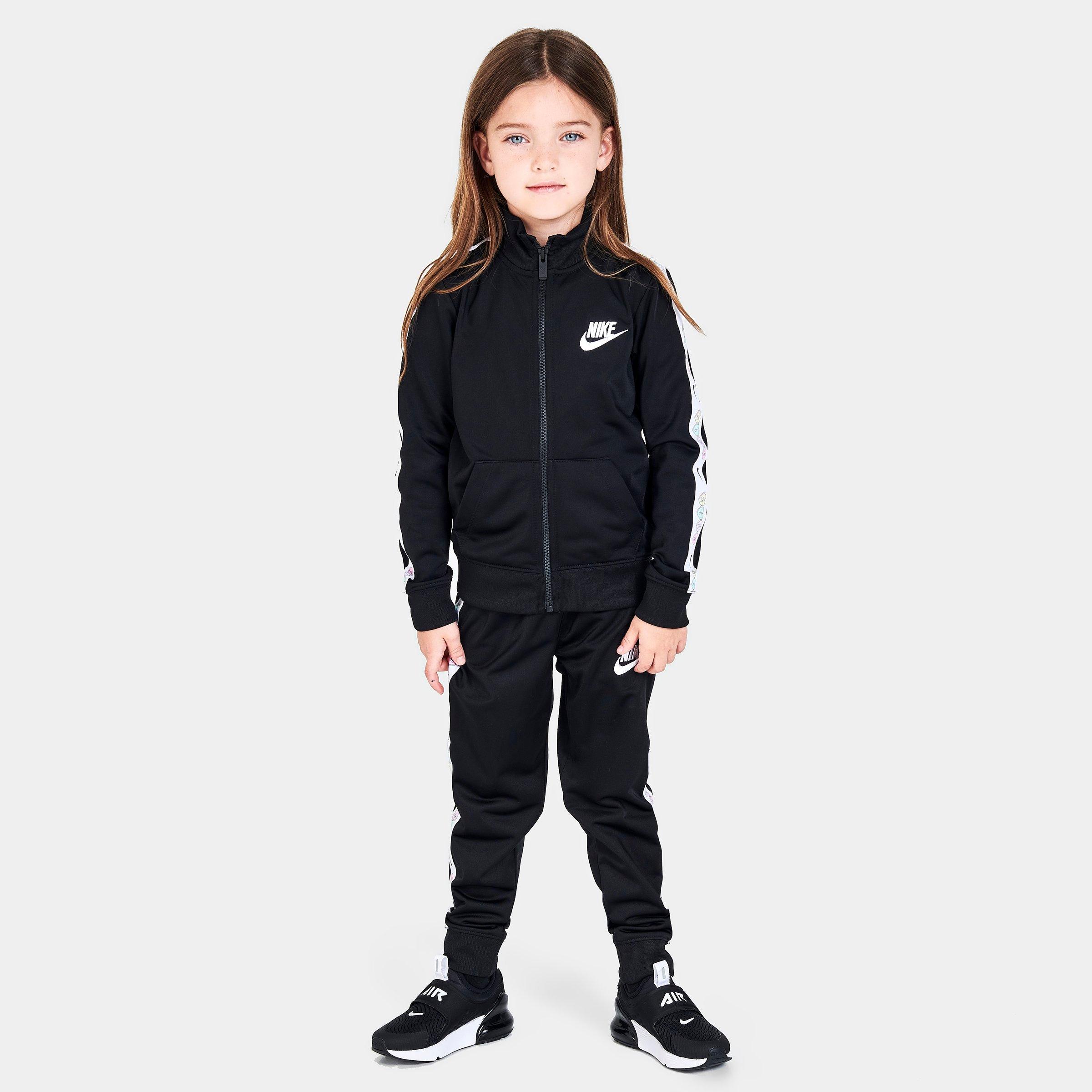 Nike Girls' Little Kids' Swoosh Love Tricot Track Jacket And Jogger ...