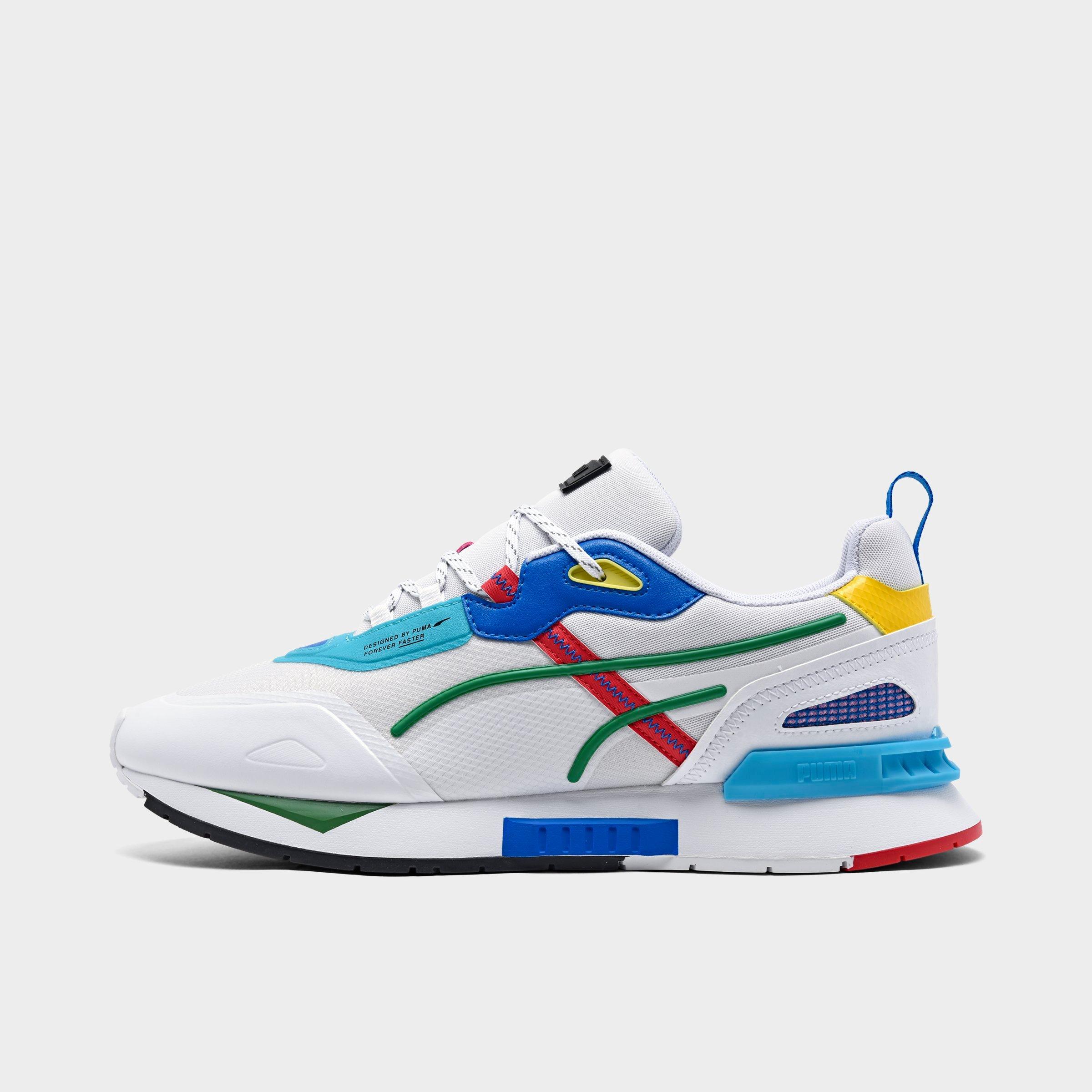 Puma Men's Mirage Tech Casual Sneakers From Finish Line In White/green ...