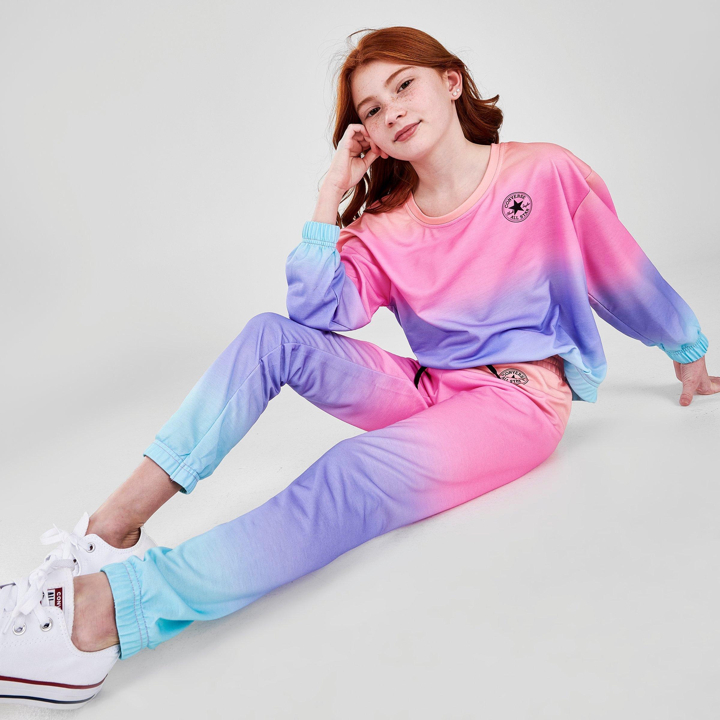 Pink converse joggers store