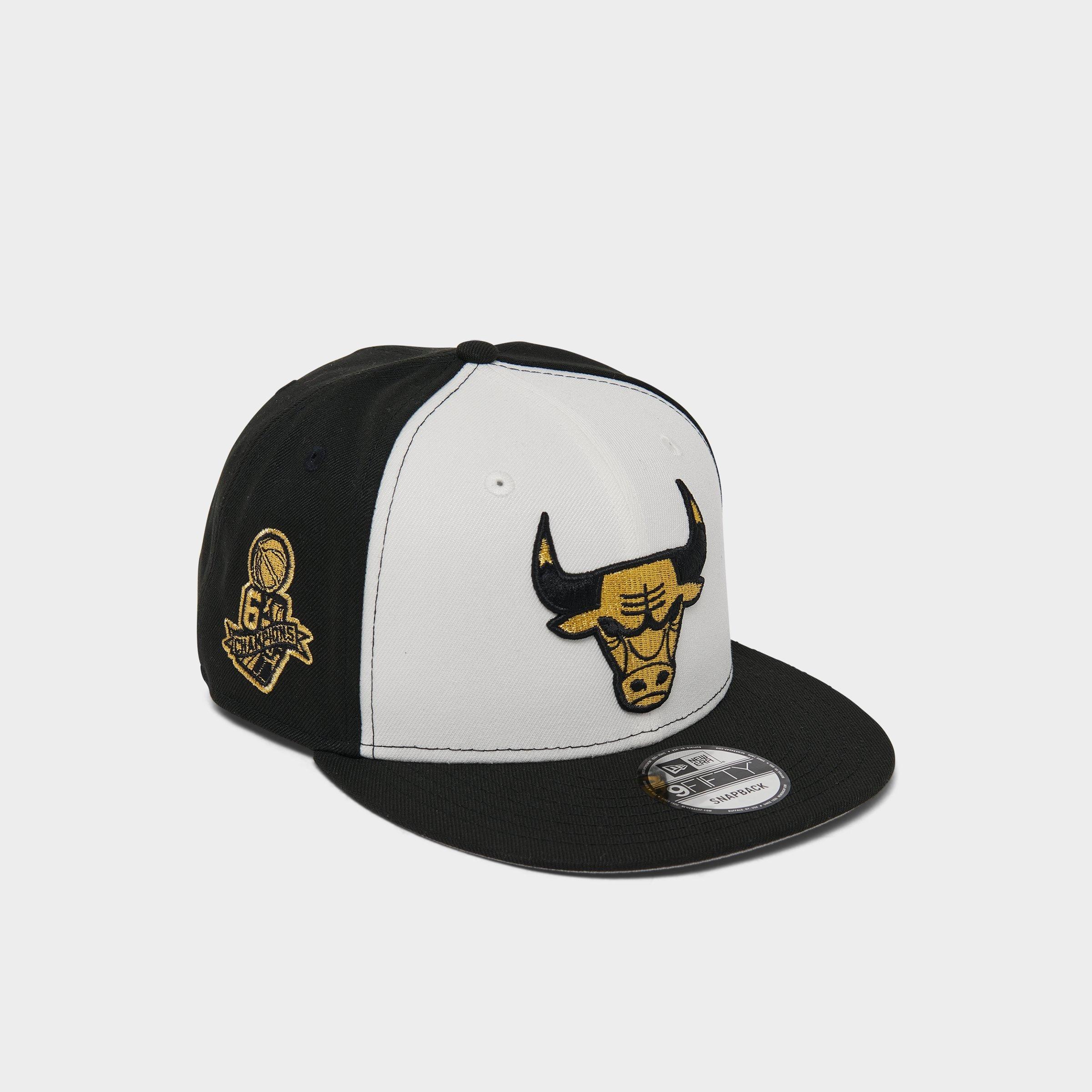 New Era Chicago Bulls Nba 9fifty Snapback Hat In Chrome/black/gold ...
