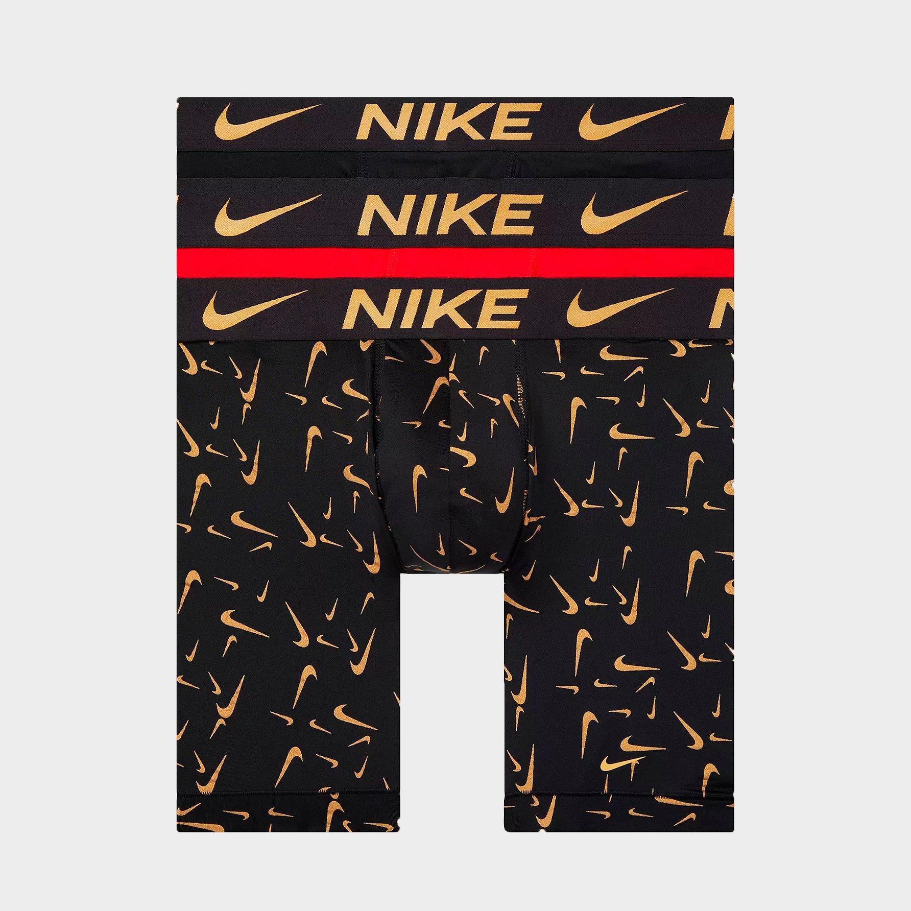 Nike Men's Dri-fit Essential Micro Boxer Briefs (3-pack) In Gold Swoosh ...